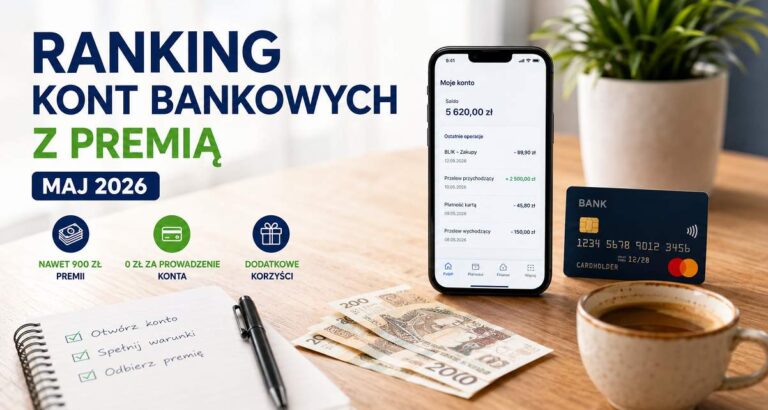 Ranking kont bankowych z premią - Maj 2026